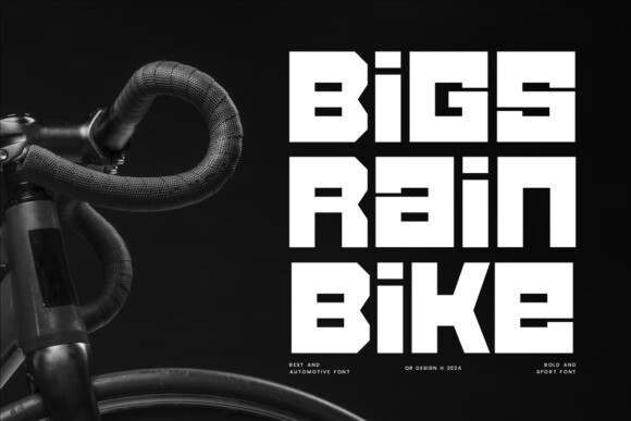 Bigsrain Bike Font - Free Font