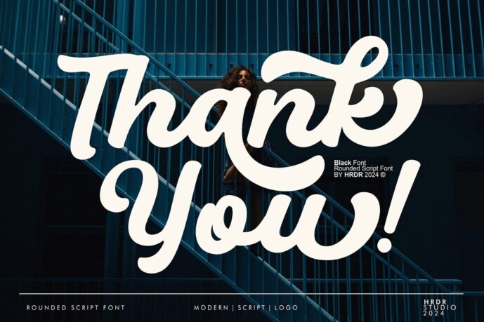 Black Rounded Script Font - Free Font