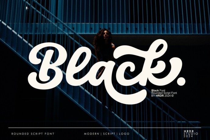 Black Rounded Script Font - Free Font