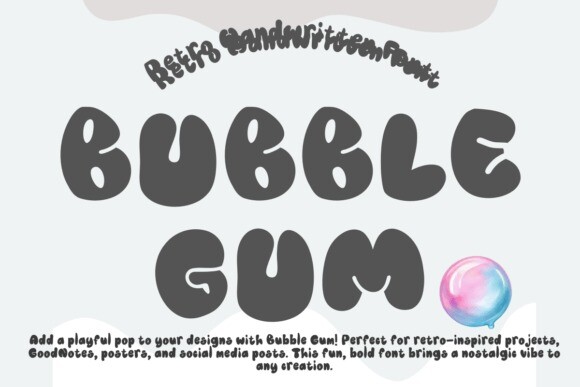 Bubble Gum Typeface - Free Font