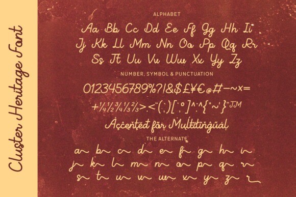 Cluster Heritage Font - Free Font