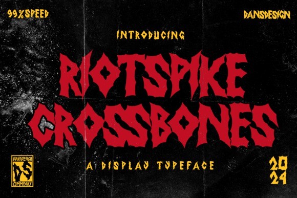 Riotspike Crossbones Font - Free Font