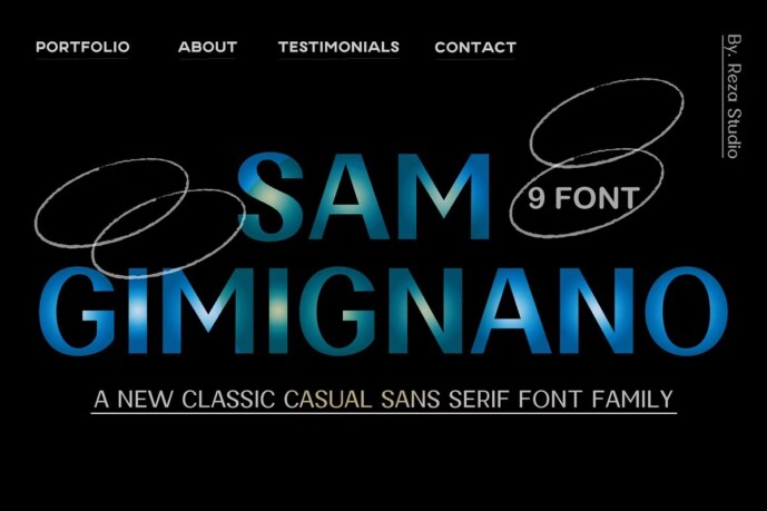 Sam Gimignano Font Family - Free Font