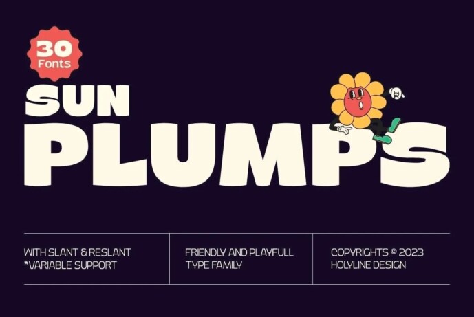 Sun Plumps Font Family - Free Font