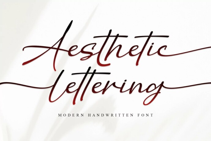 Aesthetic Lettering Font - Free Font