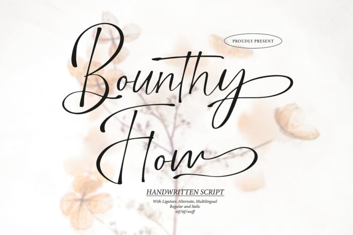 Bounthy Flow Font - Free Font
