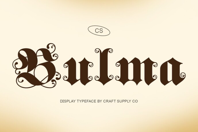 Bulma Blackletter Font - Free Font
