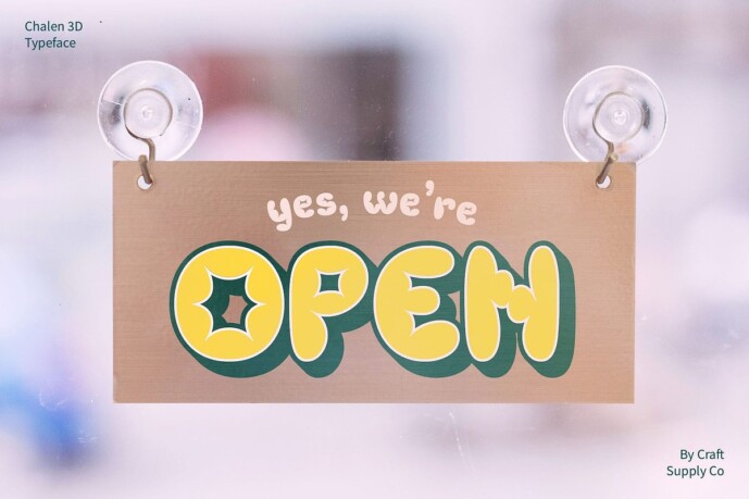 Chalen 3D Font - Free Font