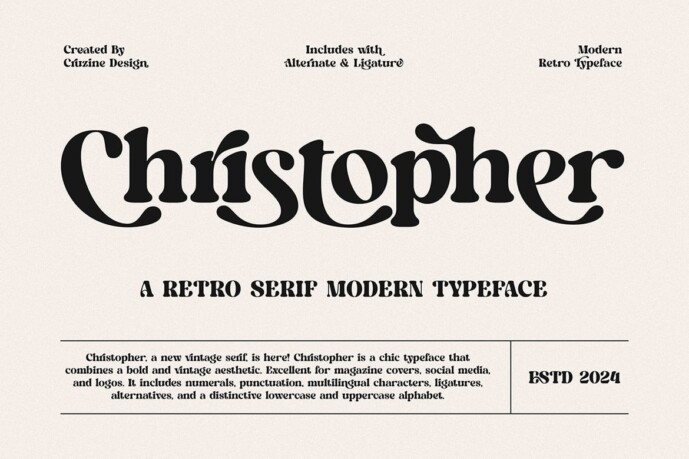Christopher Retro Font - Free Font