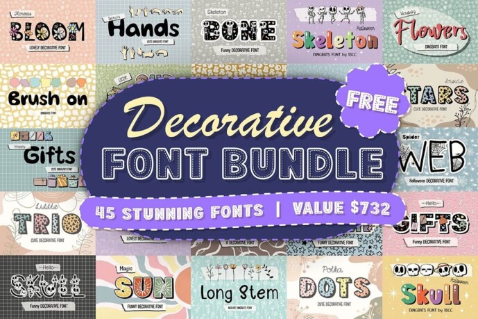 Decorative Font Bundle - Free Font