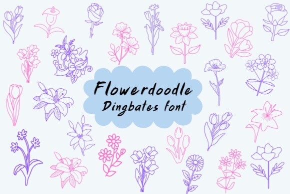 Flower Doodle Font - Free Font