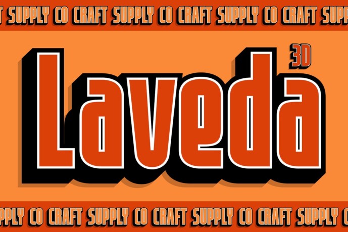 Laveda 3D Font - Free Font