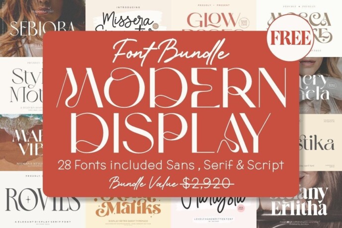 Modern Display Font Bundle - Free Font