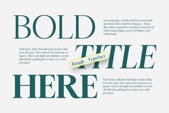 Ringle Font Family - Free Font