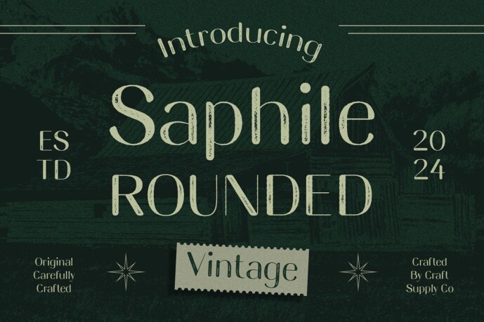 Saphile Rounded Vintage Font - Free Font