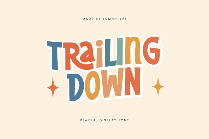 Trailing Down Font - Free Font