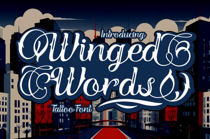 Winged Words Font - Free Font