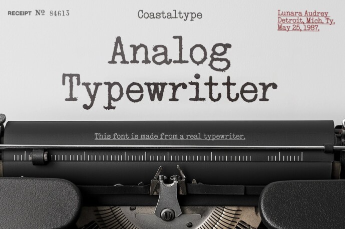 Analog Typewriter Font - Free Font
