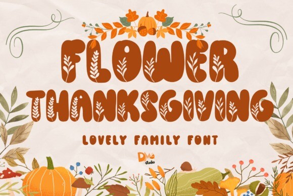 Flower Thanksgiving Font - Free Font