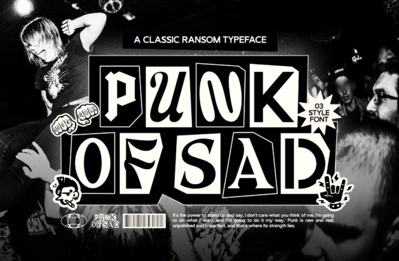 Punk Of Sad Font - Free Font