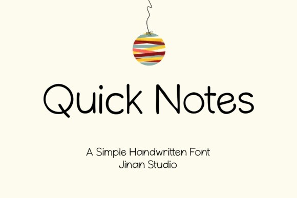 Quick Notes Font - Free Font