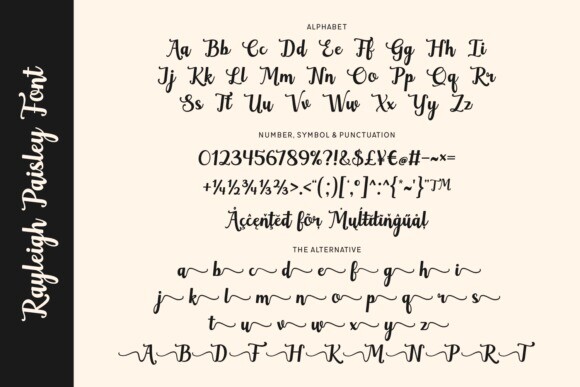Rayleigh Paisley Font - Free Font