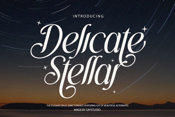 Delicate Stellar Font - Free Font