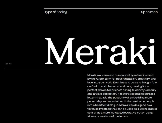 Meraki Typeface - Free Font