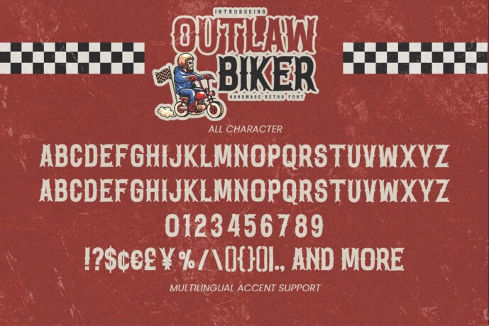 Outlaw Biker Font - Free Font