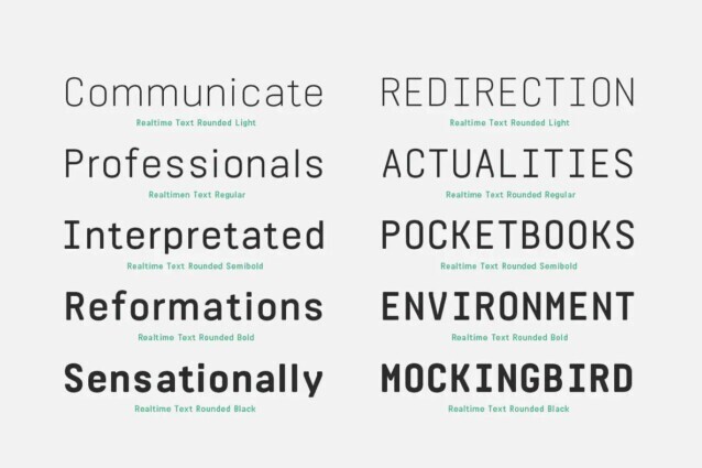 Realtime Text Rounded Font - Free Font