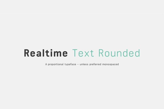 Realtime Text Rounded Font - Free Font
