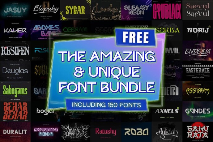 The Amazing & Unique Font Bundle - Free Font