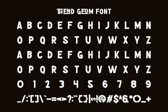 Thend Geom Font - Free Font