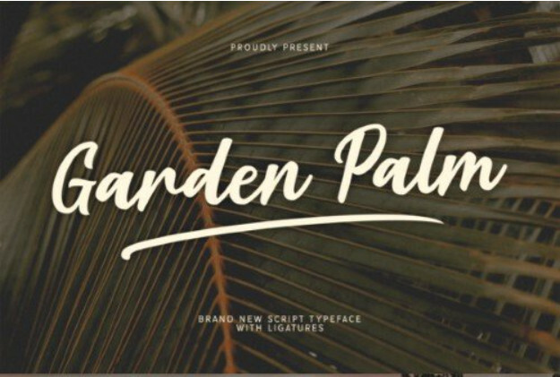 Garden Palm Font - Free Font
