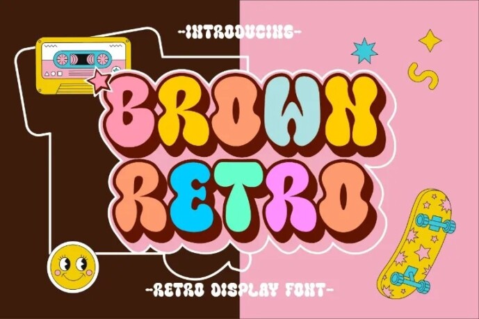 Brown Retro Font - Free Font