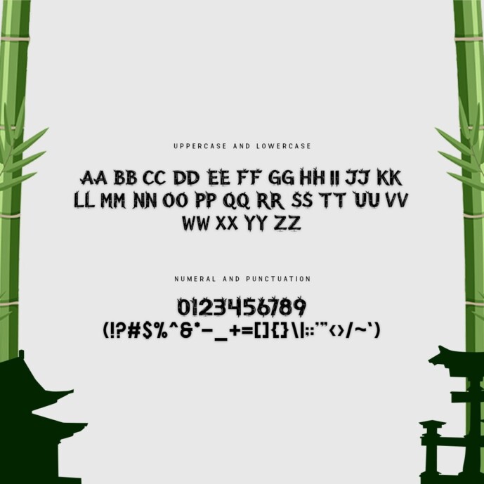 Chinese Bamboo Font - Free Font