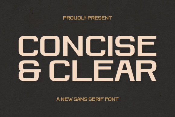 Concise and Clear Font - Free Font
