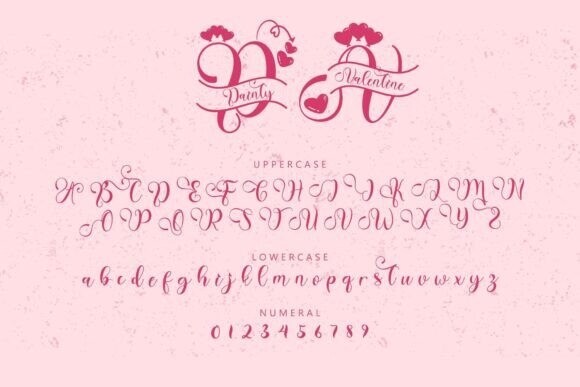 Dainty Valentine Monogram Font - Free Font