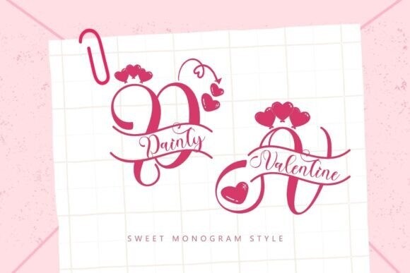 Dainty Valentine Monogram Font - Free Font