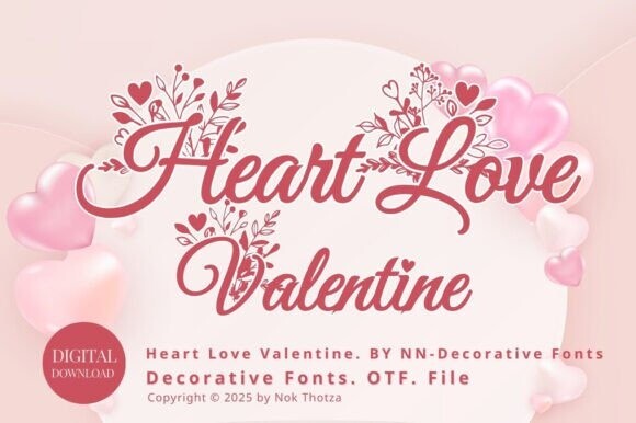 Heart Love Valentine Font - Free Font
