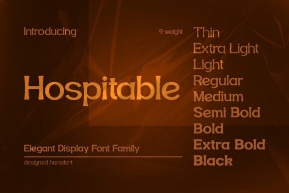 Hospitable Font Family - Free Font