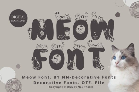 Meow Decorative Font - Free Font