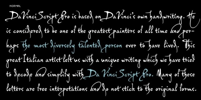 PF DaVinci Script Pro Font - Free Font