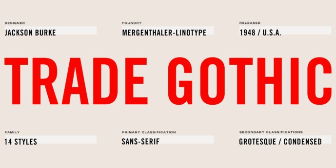 Trade Gothic Font Family - Free Font