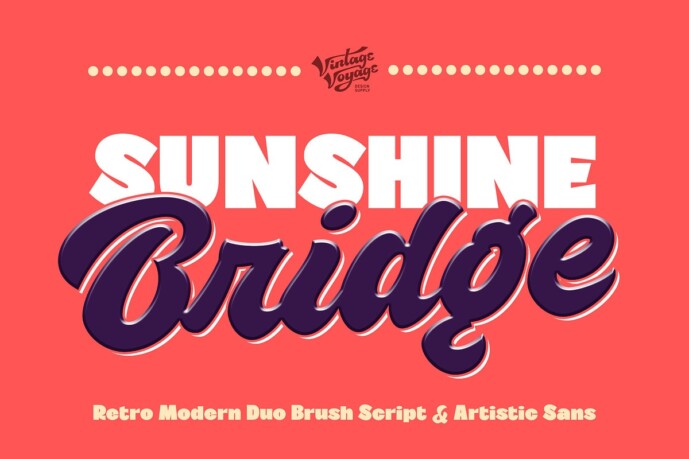 VVDS Sunshine Bridge Font Family - Free Font
