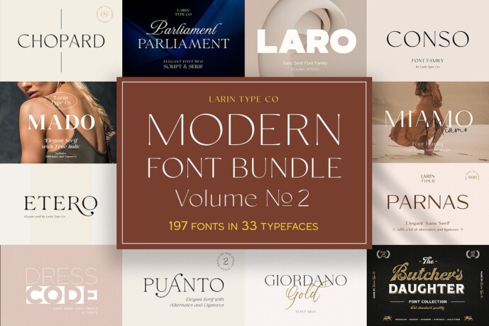 Modern Font Bundle Vol.2 - Free Font