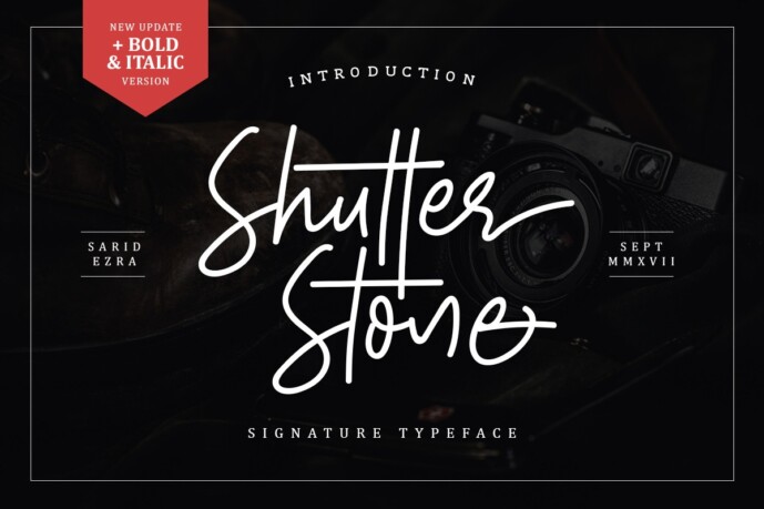 Shutter Stone Script Font - Free Font