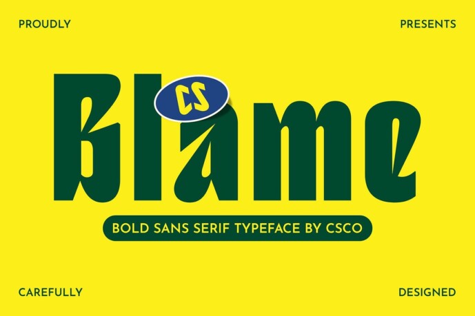 CS Blame – Bold Font - Free Font