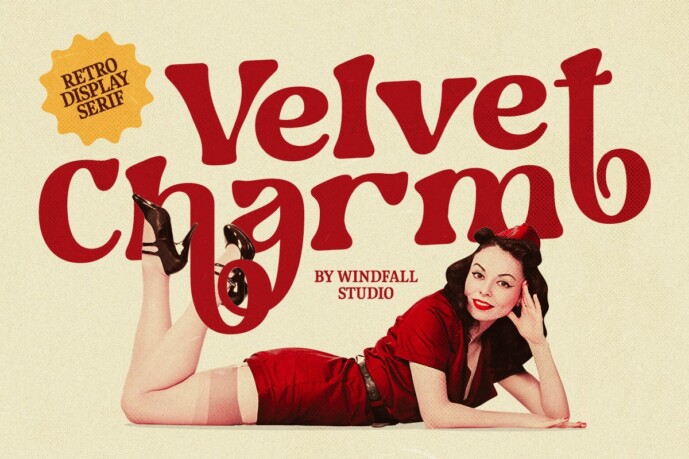 Velvet Charm - Retro Display Font - Free Font