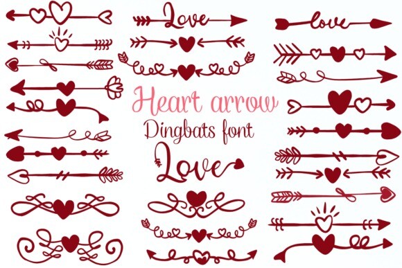 Heart Arrow Font - Free Font